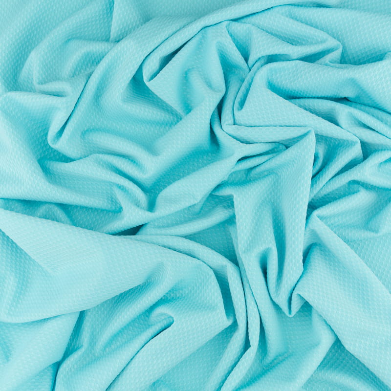 Dzianina żakardowa kolor cyjan - Textilhouse