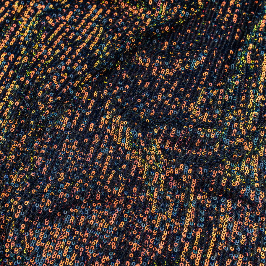 Tkanina na sukienki w cekiny multikolor - Textilhouse